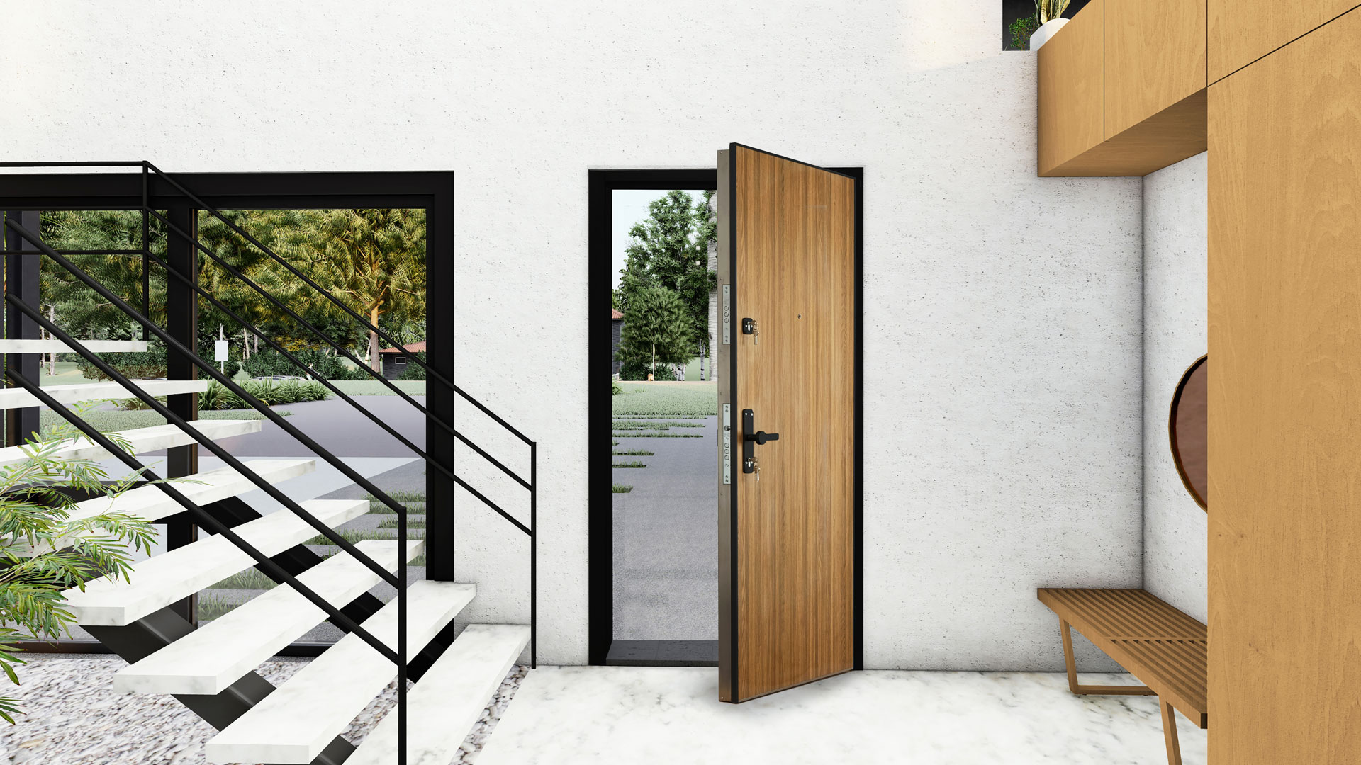 Steel Security Entrance Door Features | Dimak Security Doors
